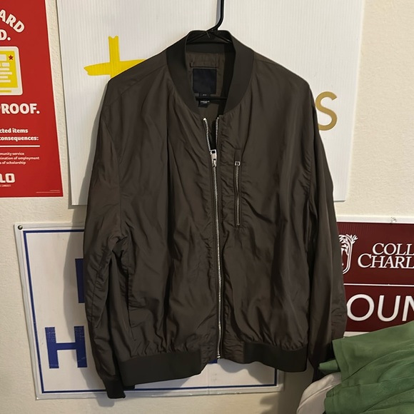 H&M | Jackets & Coats | Hm Olive Green Bomber Jacket | Poshmark